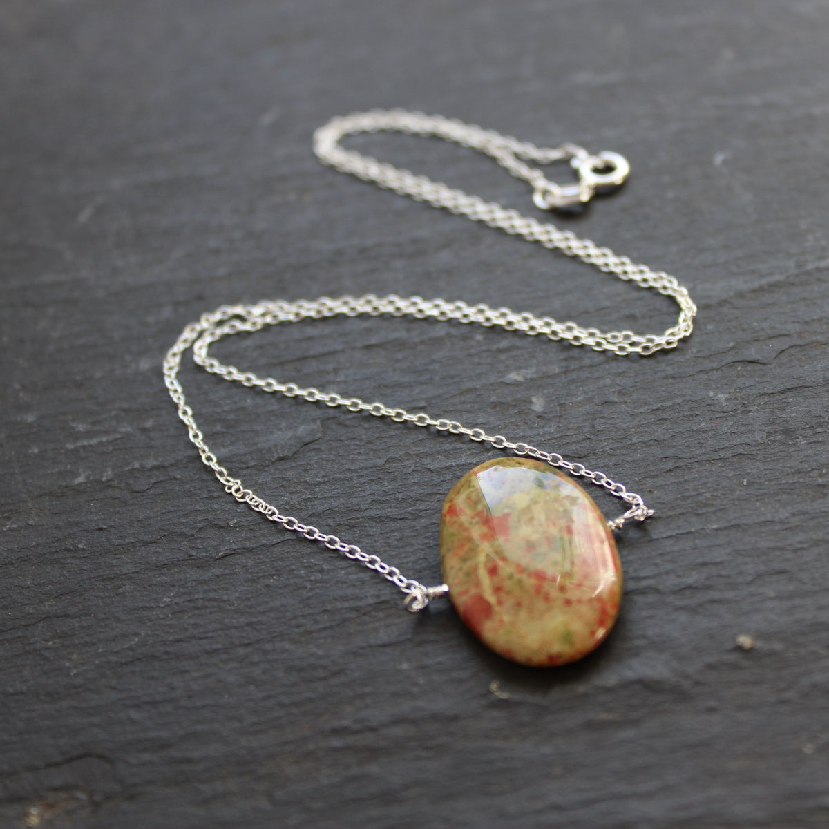 Unakite Fairy Map Necklace in Sterling Silver – Feral Strumpet